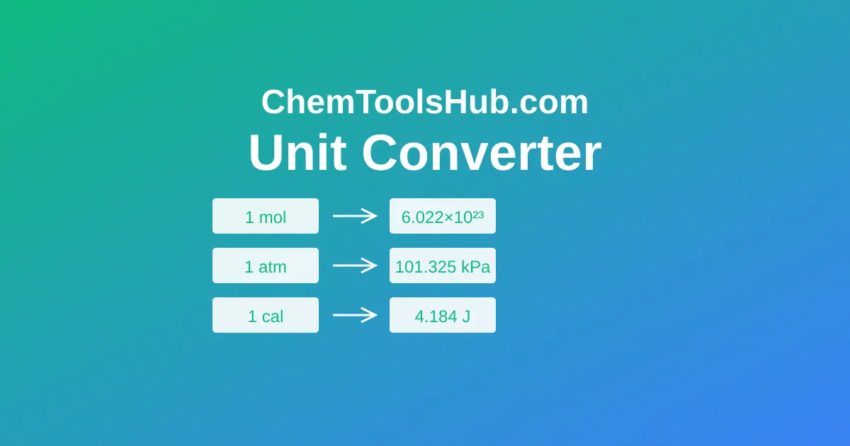 Unit Converter | Chemical Unit Conversion Tool - ChemToolsHub